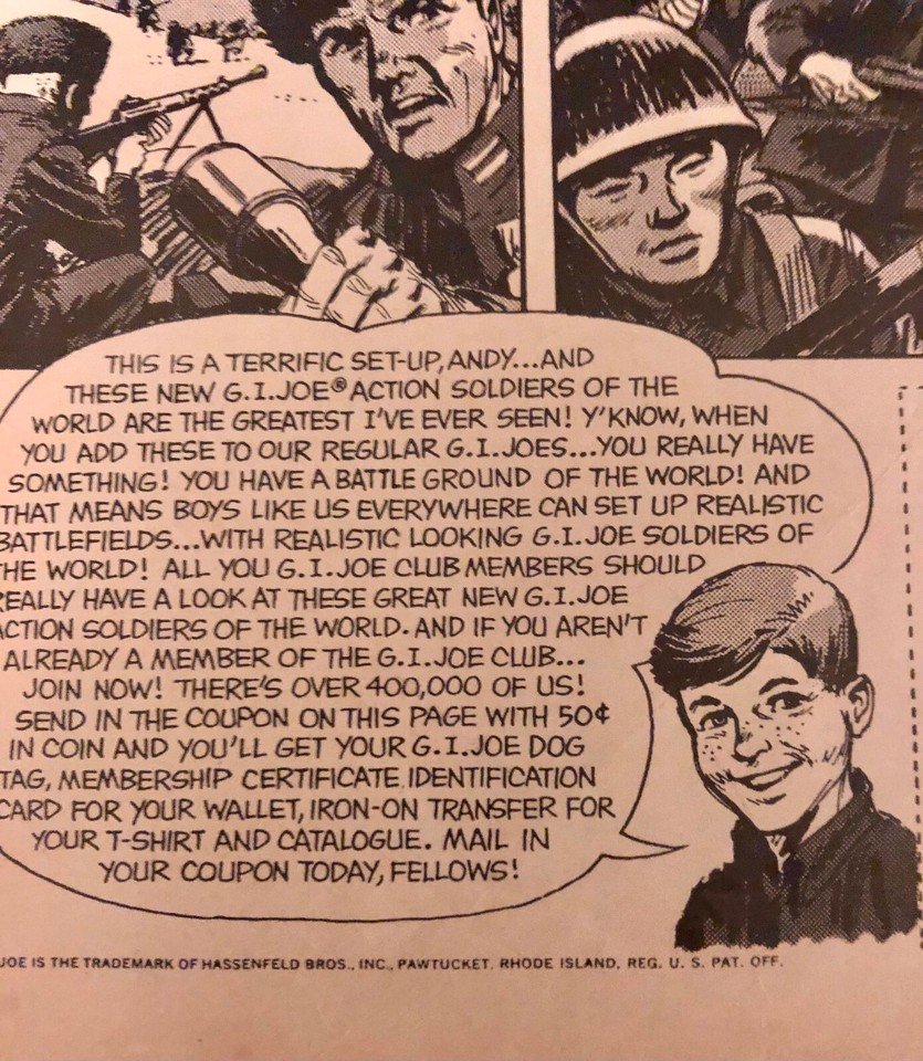 GI JOE FOR GI JOE CLUB VINTAGE ORIGINAL 1966 ADVERTISEMENT | eBay