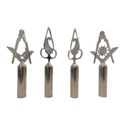Masonic Blue Lodge Rods & Tops Silver Color Pole Topper 4 PCS | eBay