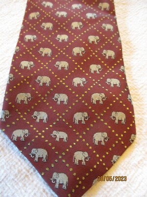 Jim Thompson Red Elephant Silk Neck Tie | eBay