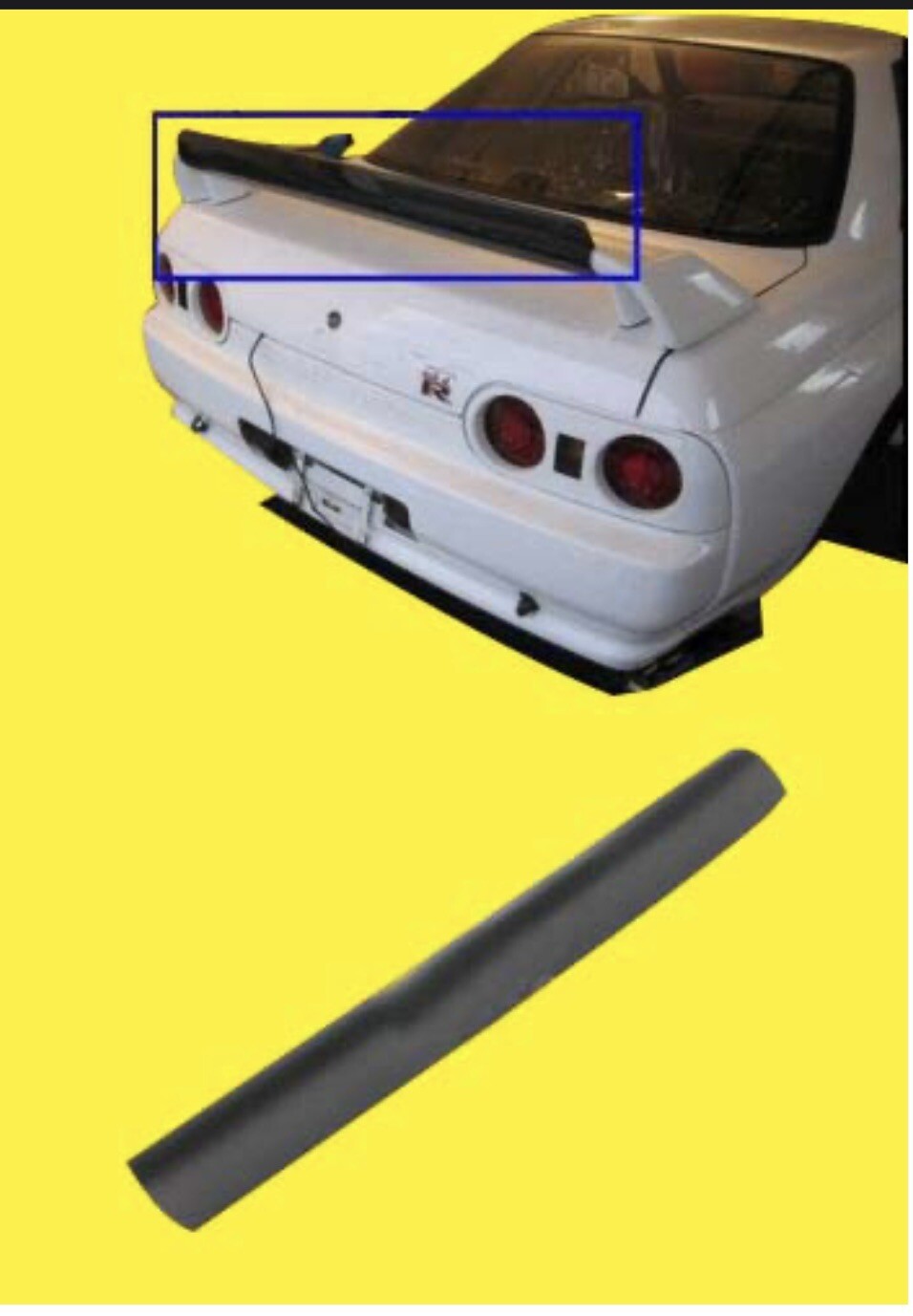 FUJIMURA (ROCKET DANCER) STYLE REAR SPOILER WING GURNEY FLAP FOR R32 ...