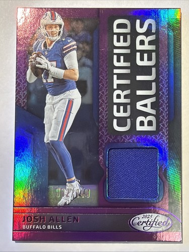 2025 Certified Ballers Josh Allen Mirrors Purple /149 Patch Buffalo ...