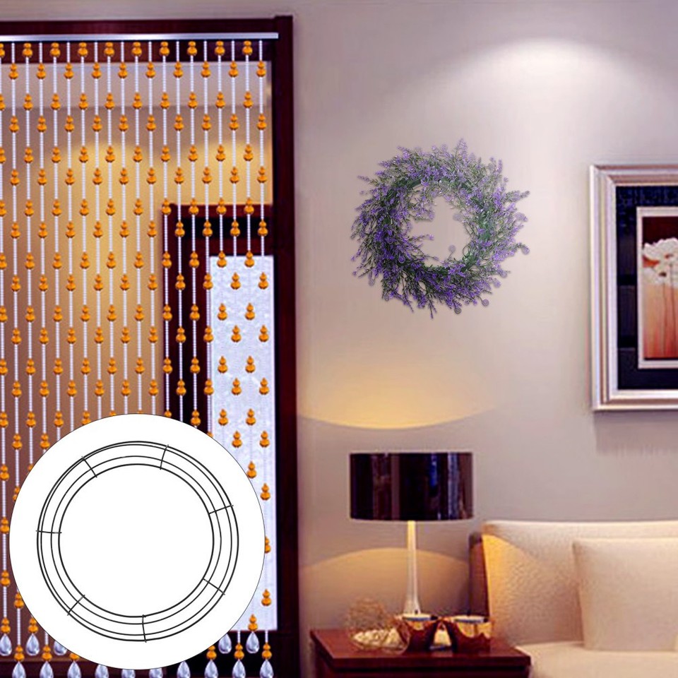 3 Pcs Wreath Ring Hanger Small Wreaths for Cabinets Flower Iron Frame ...