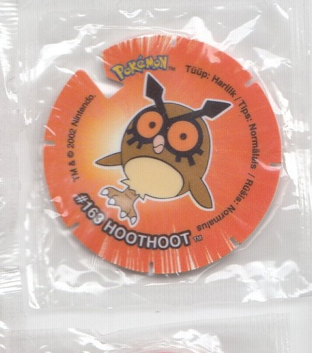 Rare Pokemon Tazos 2002 Tazo 05 unopened #163 Hoothoot | eBay