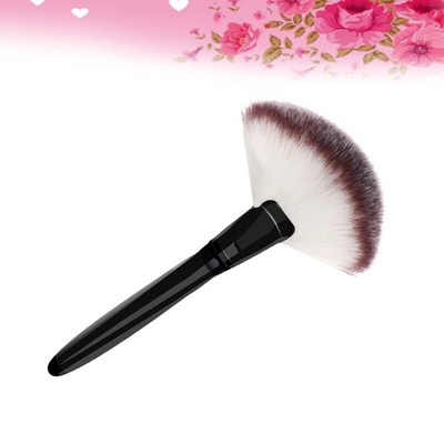 Wood Handle Brush Large Fan Brush Makeup Brush Cosmetics Brushes | eBay