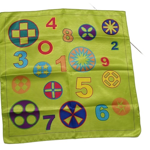 Living & Co Green Polyester Bandana Handkerchief Mathematica Numbers ...