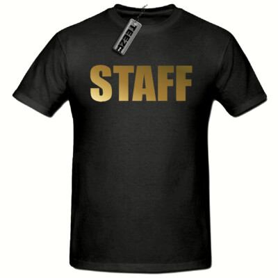 Staff tshirt,(Gold) Custom Printed Staff tshirt,Unisex tshirt, Events t ...