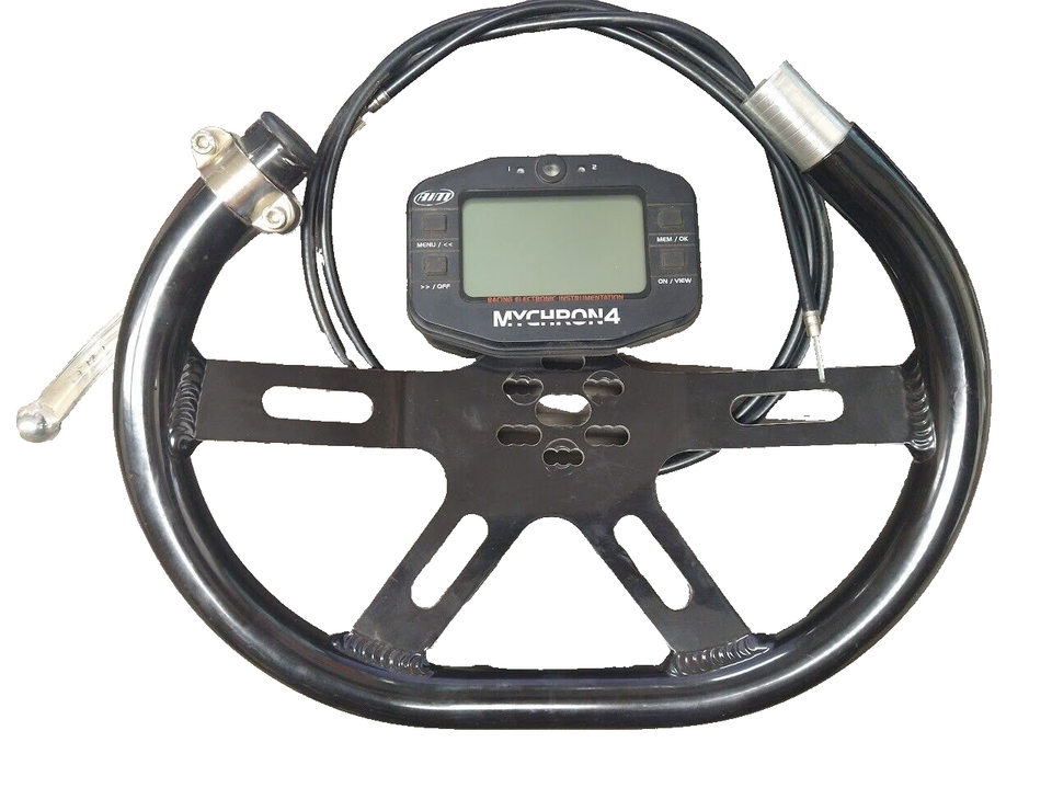 Custom Steering Wheel Aim Mychron 4 Hand Brake Thumb Throttle Go Kart ...