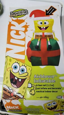 Gemmy 4' Airblown Nickelodeon SpongeBob SquarePants Christmas ...