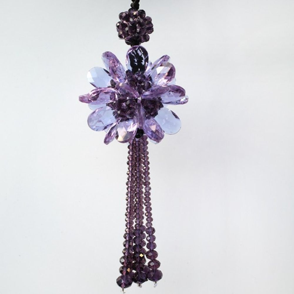 Artificial Crystal Material Crystal Flower Ball Car Pendant for Gifts ...