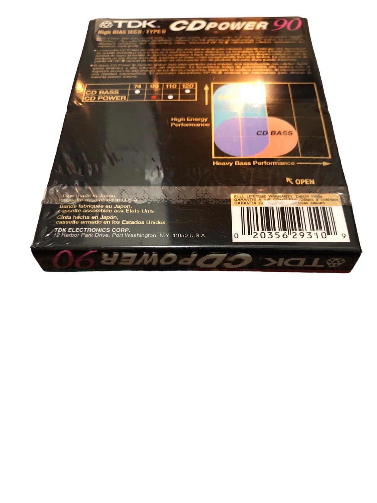 Lot 2🔥TDK CD Power High Bias 90 Min Blank Audio Cassette Type II Sealed ...