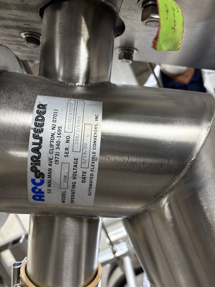 Used AFC Dump Clean Flexible Incline Screw Conveyor w/ Hopper Like ...