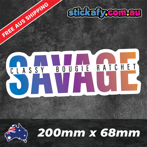 Savage Bougie Sticker Funny Laptop Car Window Bumper 4x4 JDM Decal 4wd ...