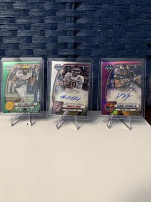 Bowman U Chrome Lot With Marcel Reed Auto A Numbers Auto And 3 Numbers ...