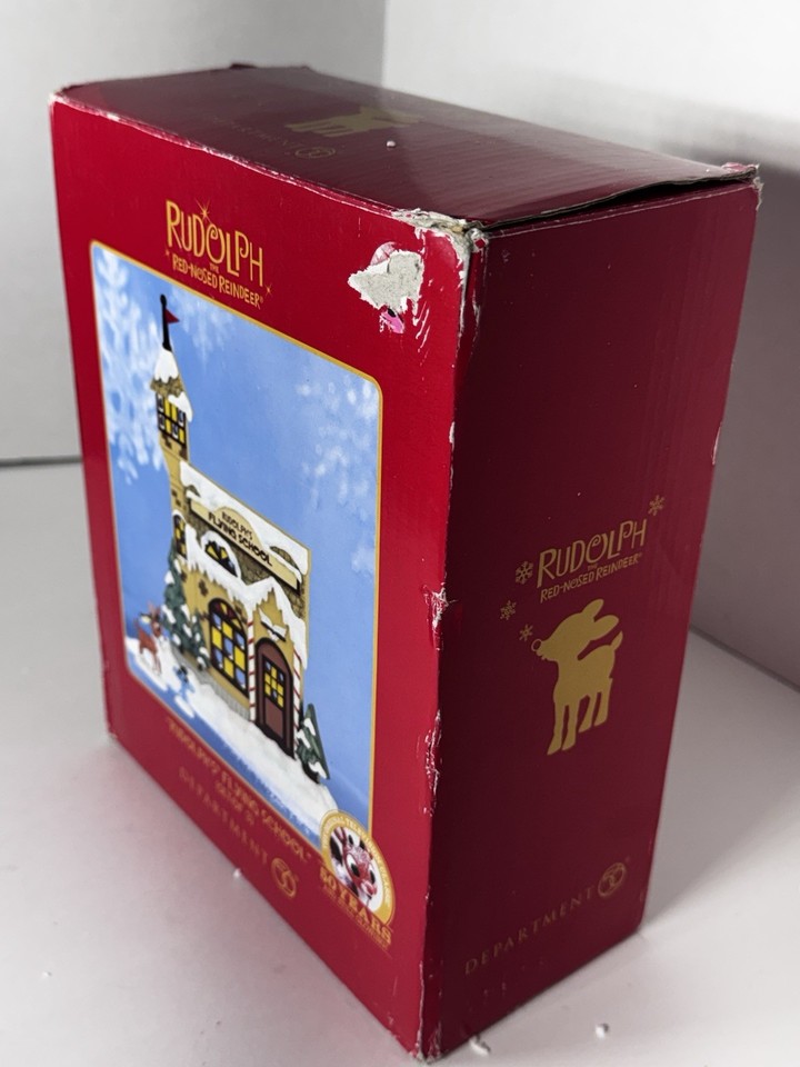 Dept 56 Rudolph's Flying School FIGURINE Set of 3 Christmas RED NOSED ...