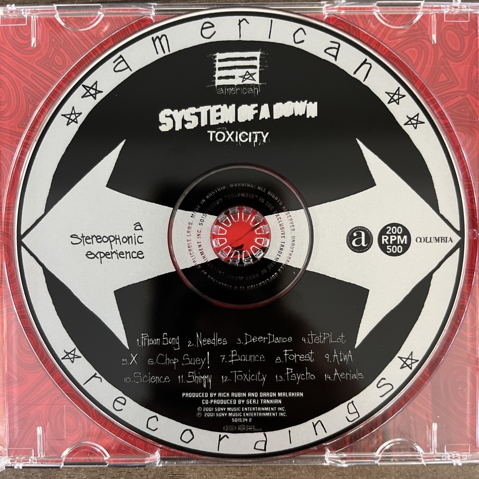 System of a Down Toxicity CD Album Made In Austria Near Mint Condition ...
