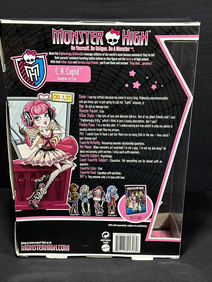 Monster High C.A. Cupid Daughter of Eros Doll CA 2011 | eBay