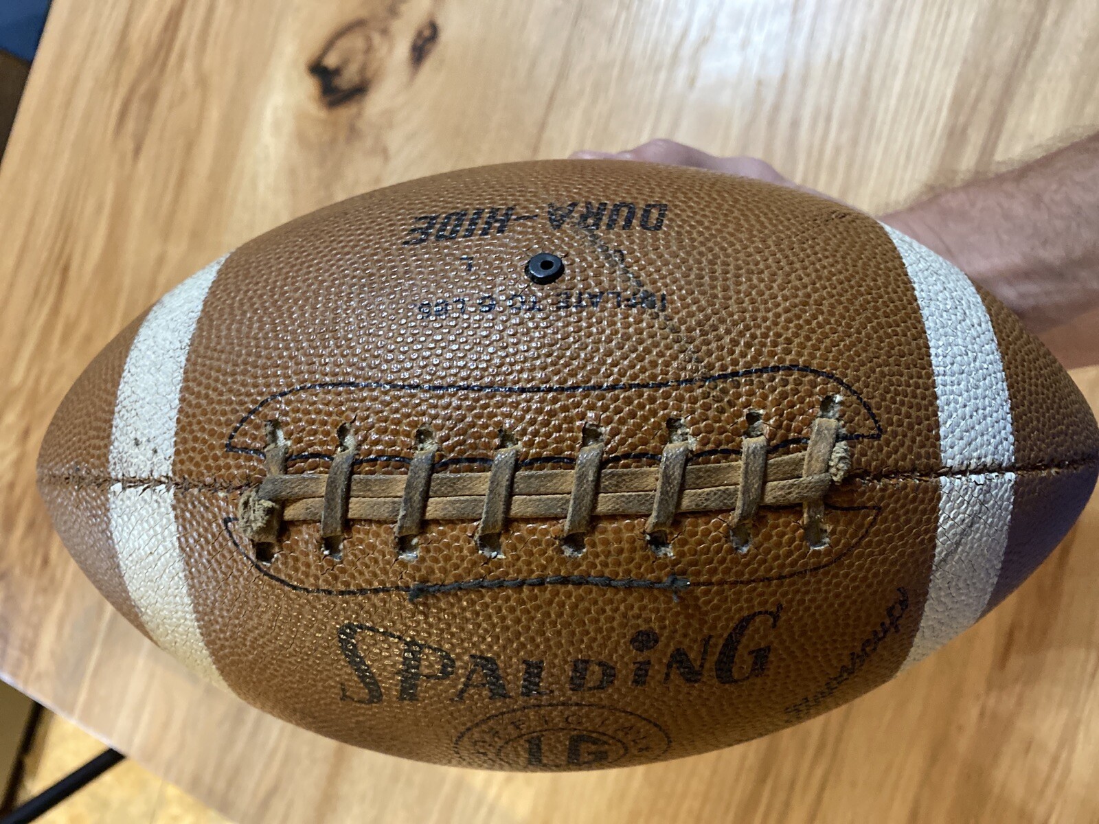 Vintage Early SPALDING Pace Setter Leather Football Lee Grosscup ...