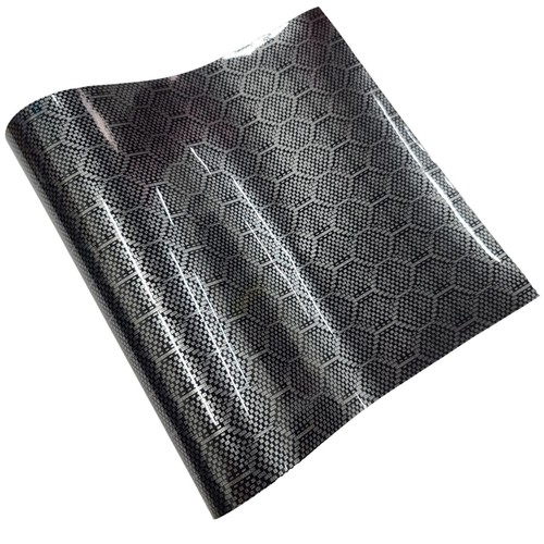 Gloss Python Honeycomb Carbon Fiber Black Silver Vinyl Car Wrap Sticker ...