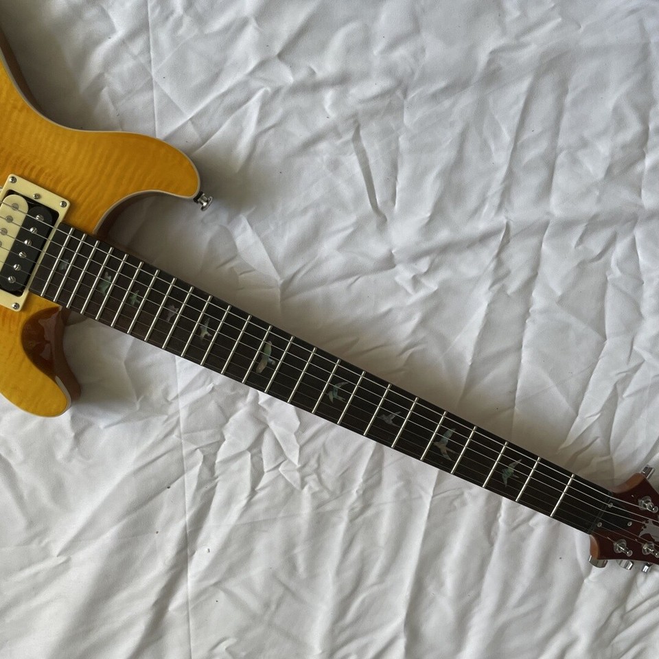 Yellow SE Santana Electric Guitar Flame Maple Top Mahogany Body&Neck ...