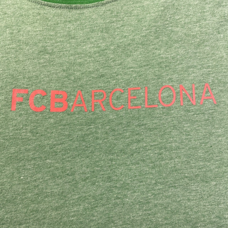 FC Barcelona Lionel Messi Leo Ringer Green Tee #10 Size Large Short ...