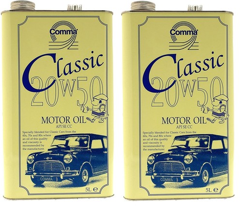 2x Comma - Classic Motor Oil Car Engine Performance 20W50 Old Engines ...