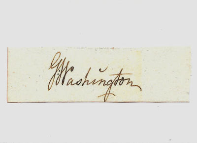George Washington Autograph Reprint On Genuine Original Period 1780s ...