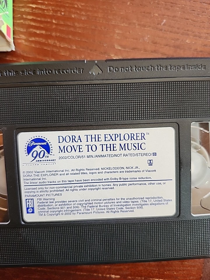 Dora The Explorer Move to the Music VHS Video Tape 2002 Nick Jr ...