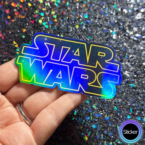 Star Wars Sticker, Star Wars Galaxy Logo Sticker, Holographic | eBay