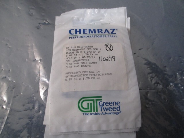 LOT 5 CHEMRAZ Compound 550 O-RING 9010-SD550 AS-568 Size 10 010 1/4 /8 ...
