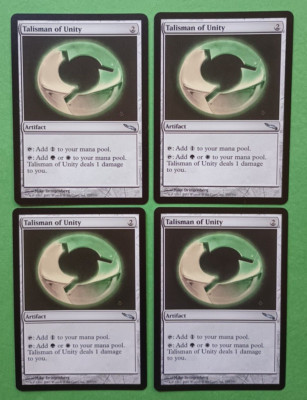 Magic the Gathering MTG Mirrodin TALISMAN OF UNITY X 4 VLP/EX U 2003 ...