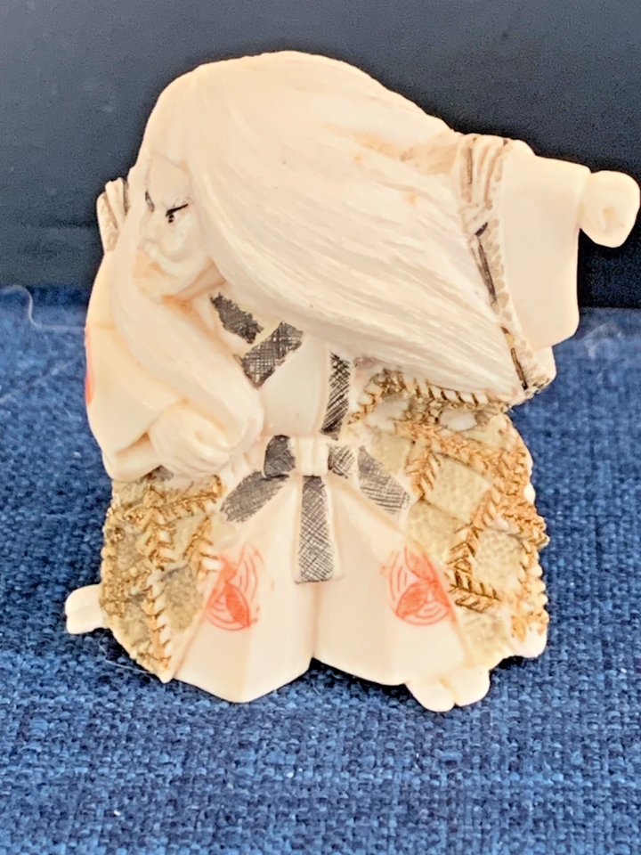 Vintage RARE Netsuke Japanese Warrior Figure, Very Detailed, Signed ...