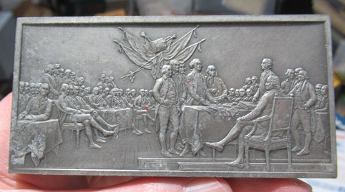 Declaration of Independence Signing Commemorative Pewter Bar, 10cm X ...