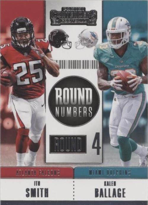 2018 Panini Contenders - Round Numbers Kalen Ballage, Ito Smith #RNA-SB ...