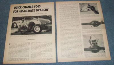 1960 Klentz Chevy Quick-Change Rear-End Vintage Info Article Corvette ...