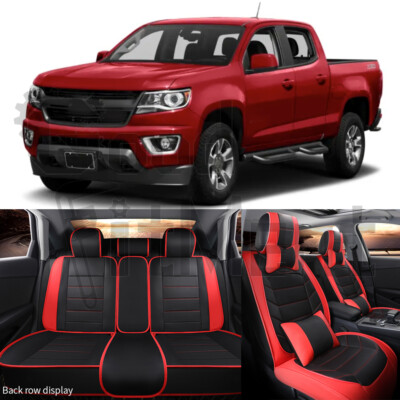 Front Rear Car Seat Covers Pad For Chevy Colorado 2016-2024 Crew Cab ...