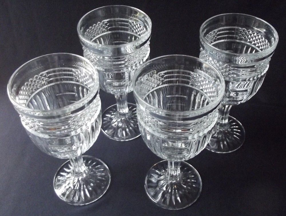 4 LIBBEY "RADIANT" WATER GOBLETS 12 ounce 7-1/4" T | eBay