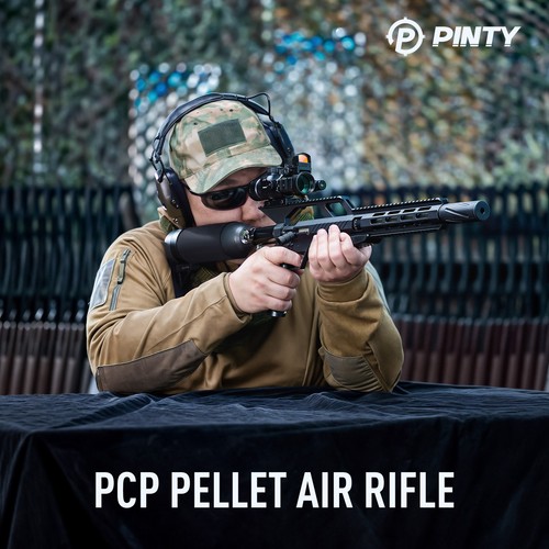PINTY Air Rifle Hunting Games Pellet Gun Single Shot 22Cal High ...