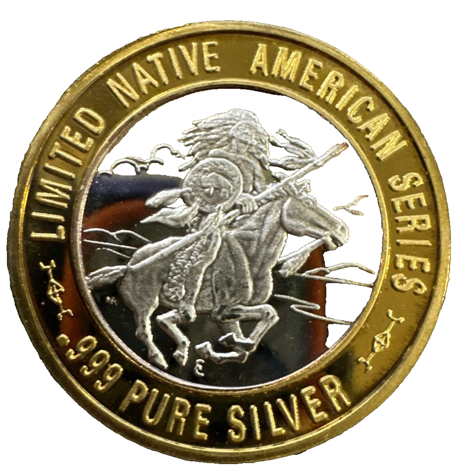 6 .999 silver casino tokens Wanted Dead or Alive , Bonnie & Clyde , etc ...