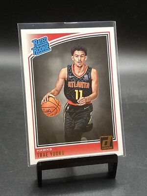 2018-19 Panini Donruss Trae Young Base Rated Rookie Card #198 Atlanta ...