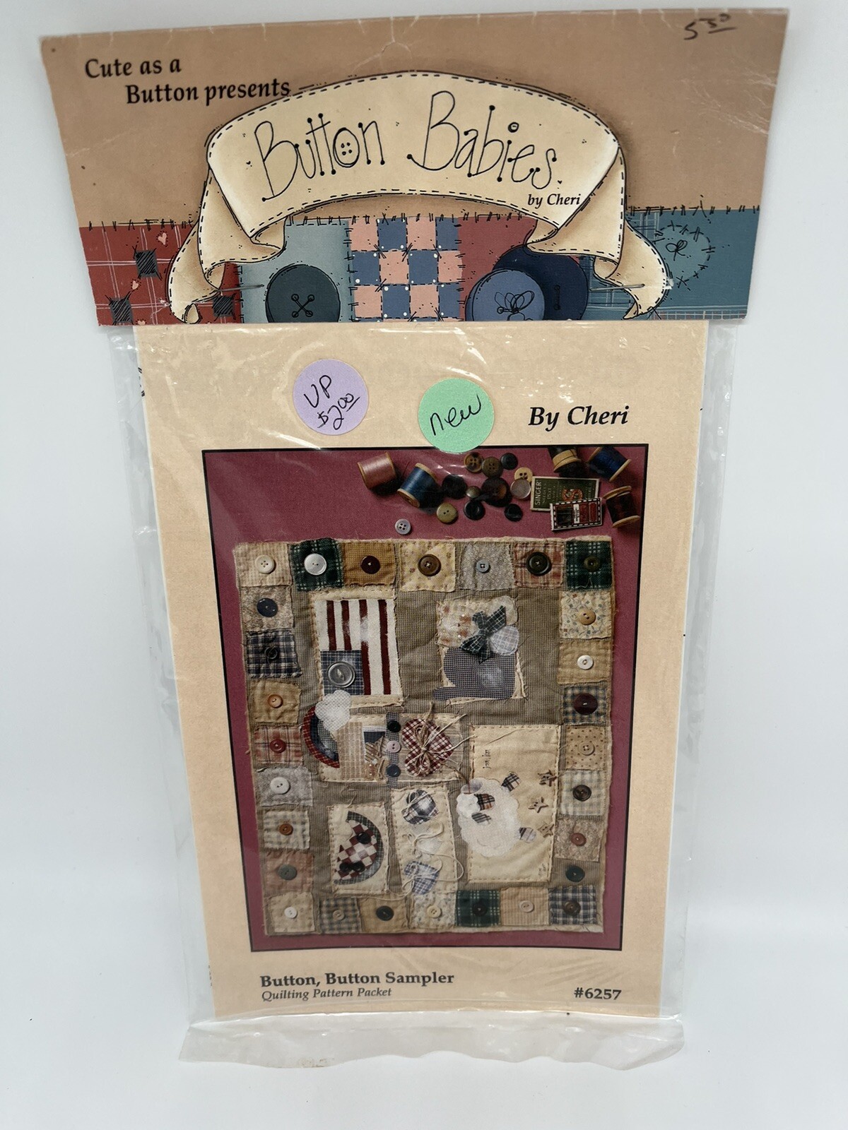 VINTAGE BUTTON BABIES - Quilting Pattern Packet - BUTTON, BUTTON ...