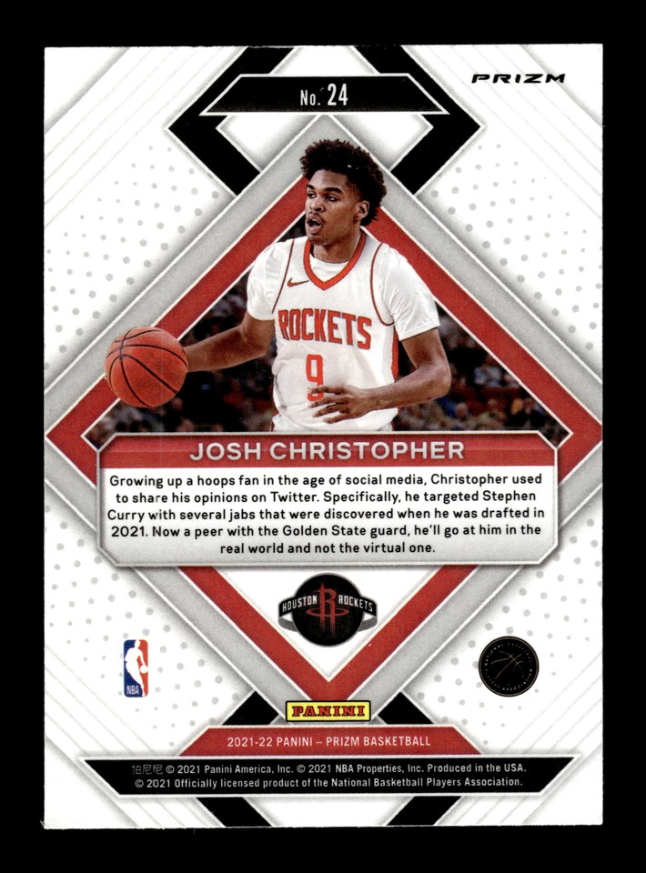2021-22 Panini Prizm #24 Josh Christopher Emergent Silver SP Parallel ...