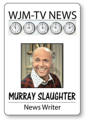 MURRAY SLAUGHTER MARY TYLER MOORE SHOW NAME BADGE HALLOWEEN COSPLAY ...
