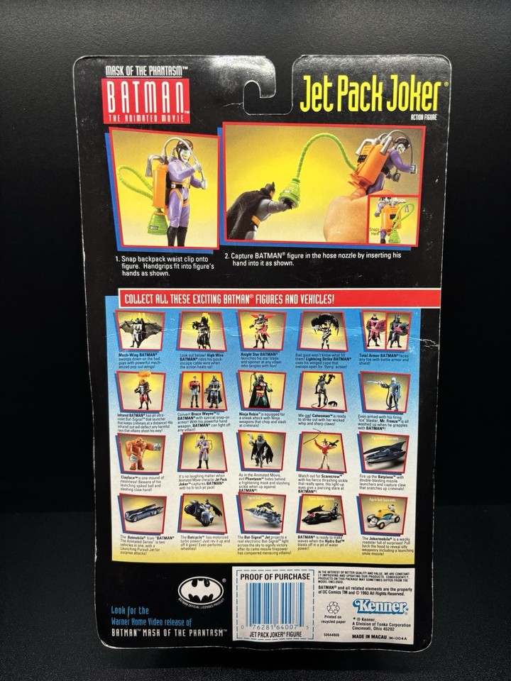 Kenner Batman Mask of the Phantasm Jet Pack Joker Action Figure 1993 ...