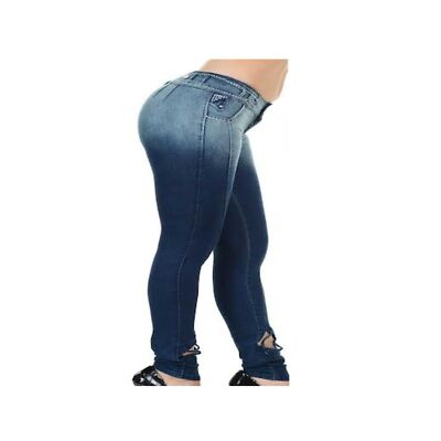 WAIST 33 INCHES SIZE 15 JEANS STRETCH DENIM PUSH UP BLUE 15-1 M423 SZ15 ...