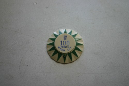 Pop bumper cap '10 or 100 Points When Lit' - Green star with blue ...