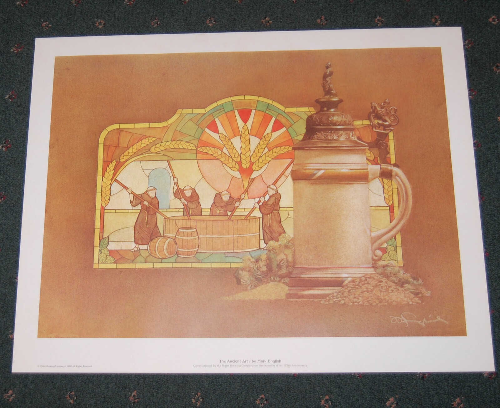 Original 1980 Miller Brewing Co. Poster Artist Mark English Ancient Art ...