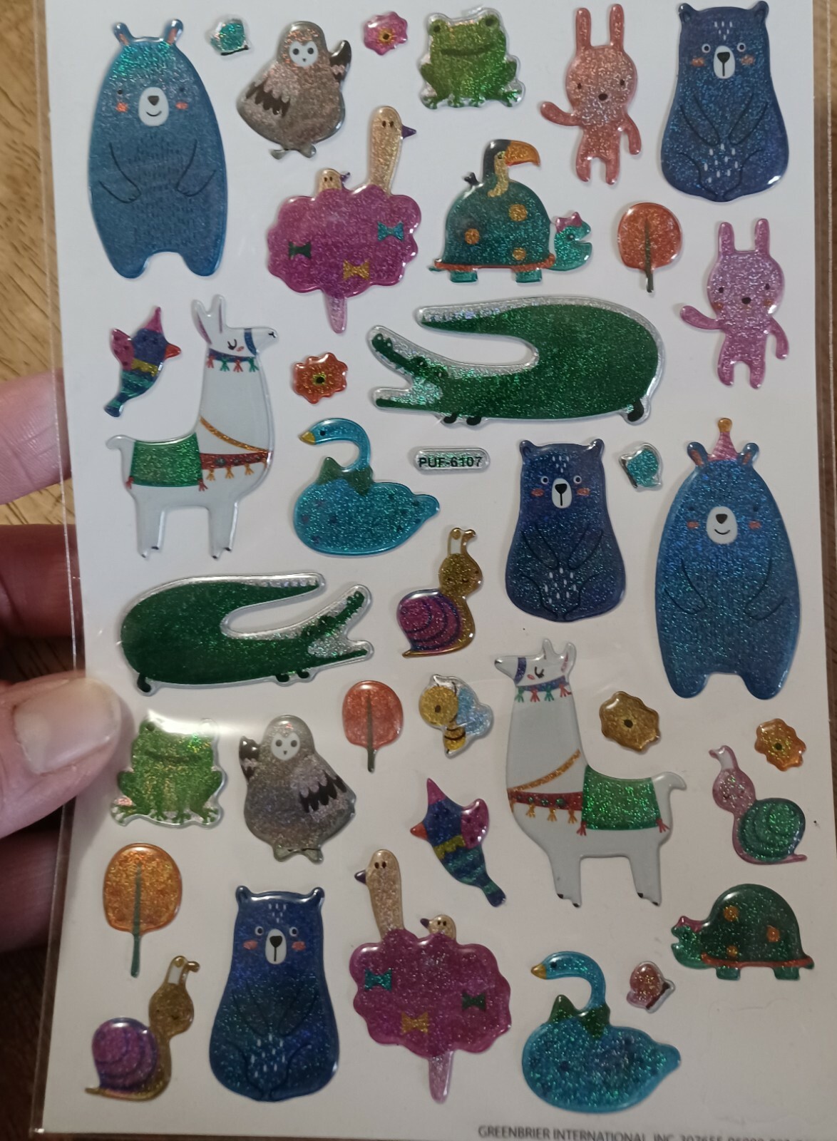 Totally Cute Sparkle Stickers 6x9 Sheet Puffy Glitter Colorful Packs | eBay