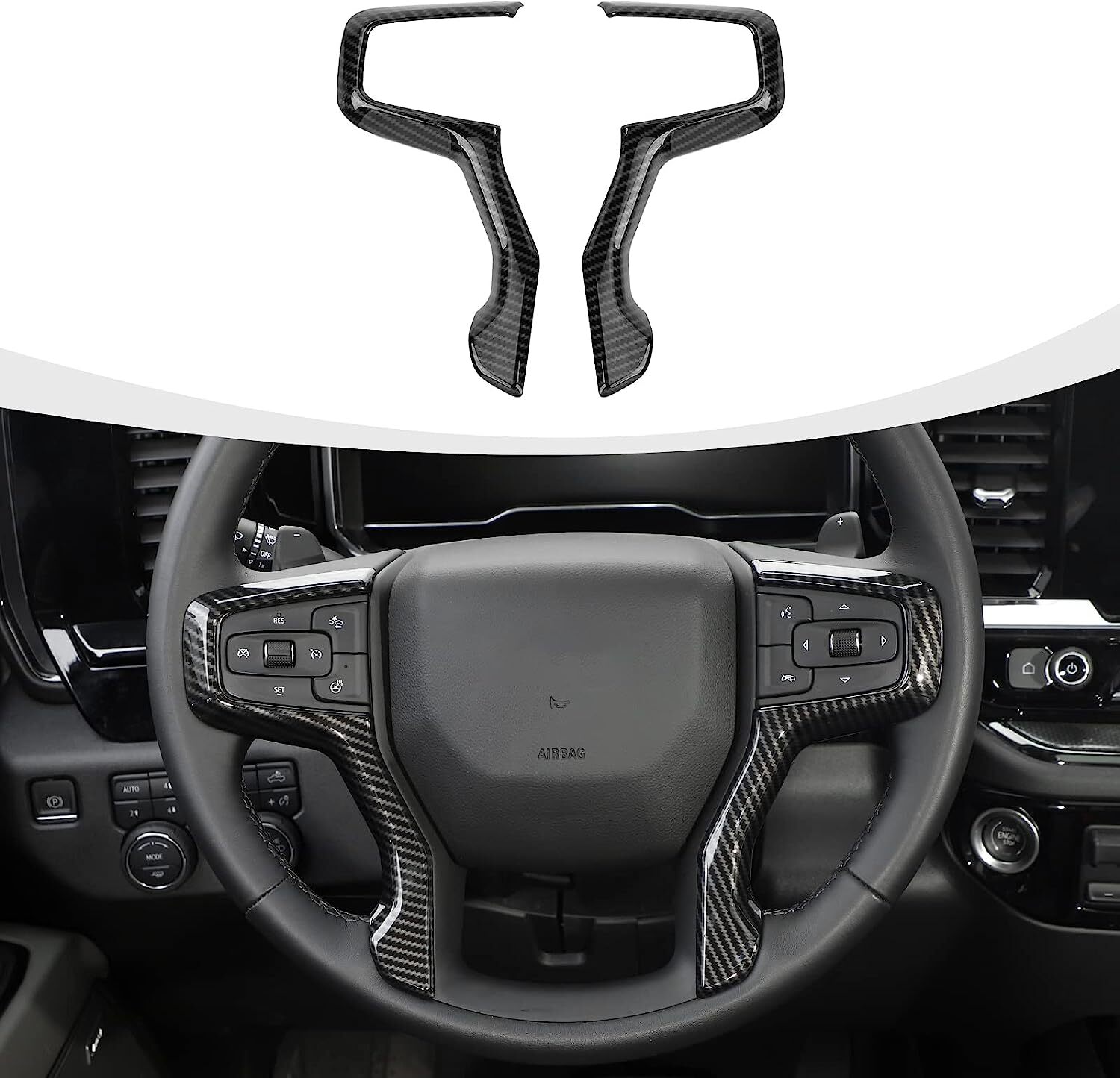 Interior Steering Wheel Panel Cover Trim For Chevrolet Silverado 1500 ...