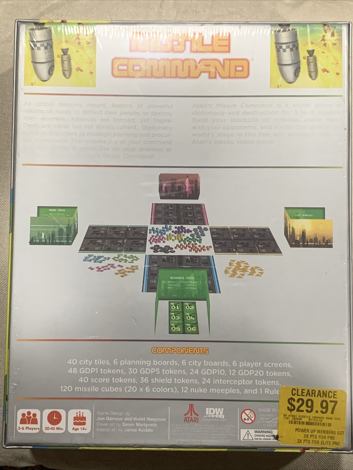 IDW Publishing Idw01419 Ataris Missile Command Board Game for sale ...