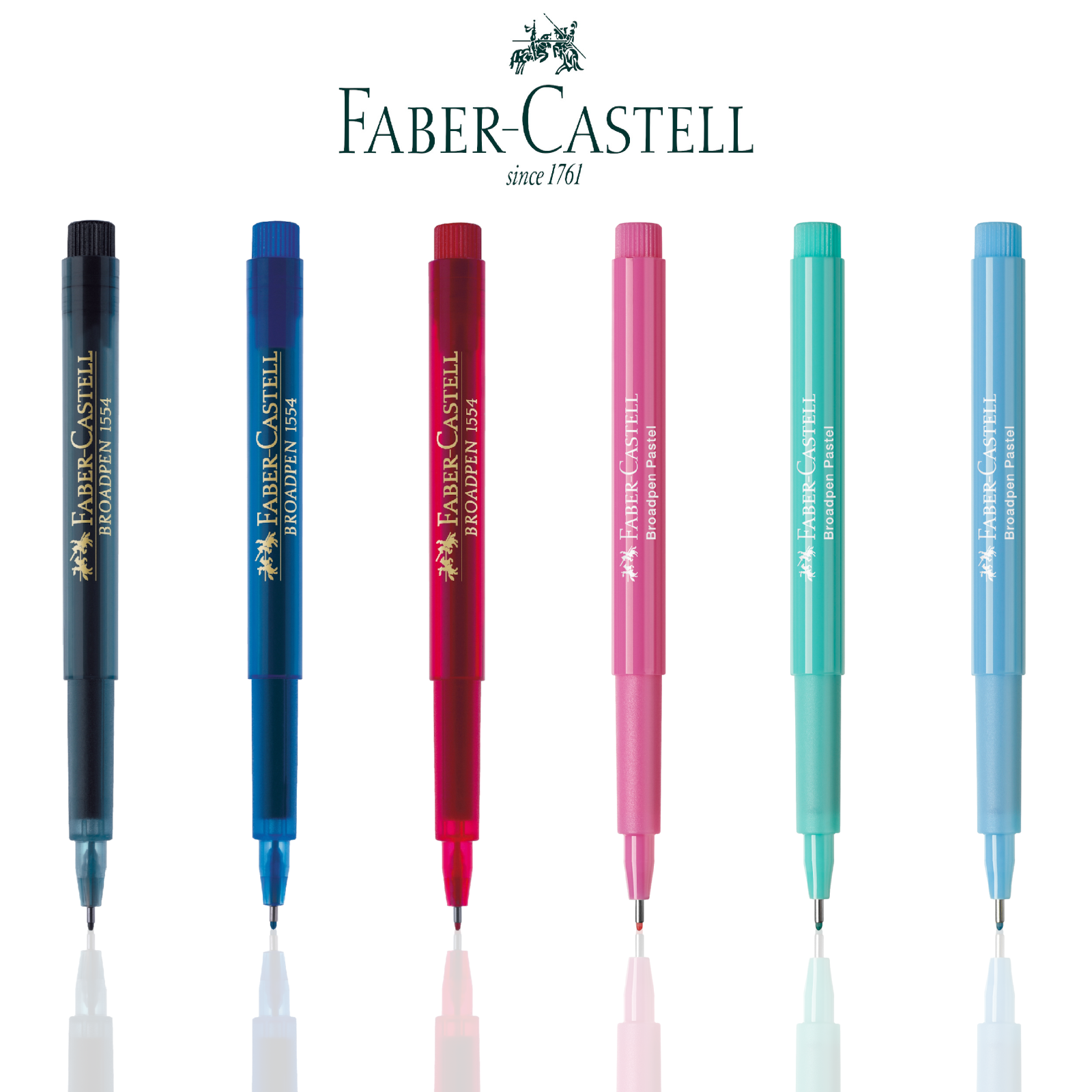 Faber-Castell Faserschreiber BROADPEN 0,8 mm Fineliner Dokumentenecht ...